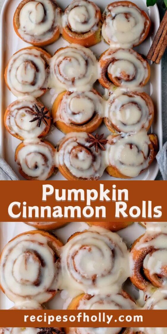 Pumpkin Cinnamon Rolls - Recipes of Holly