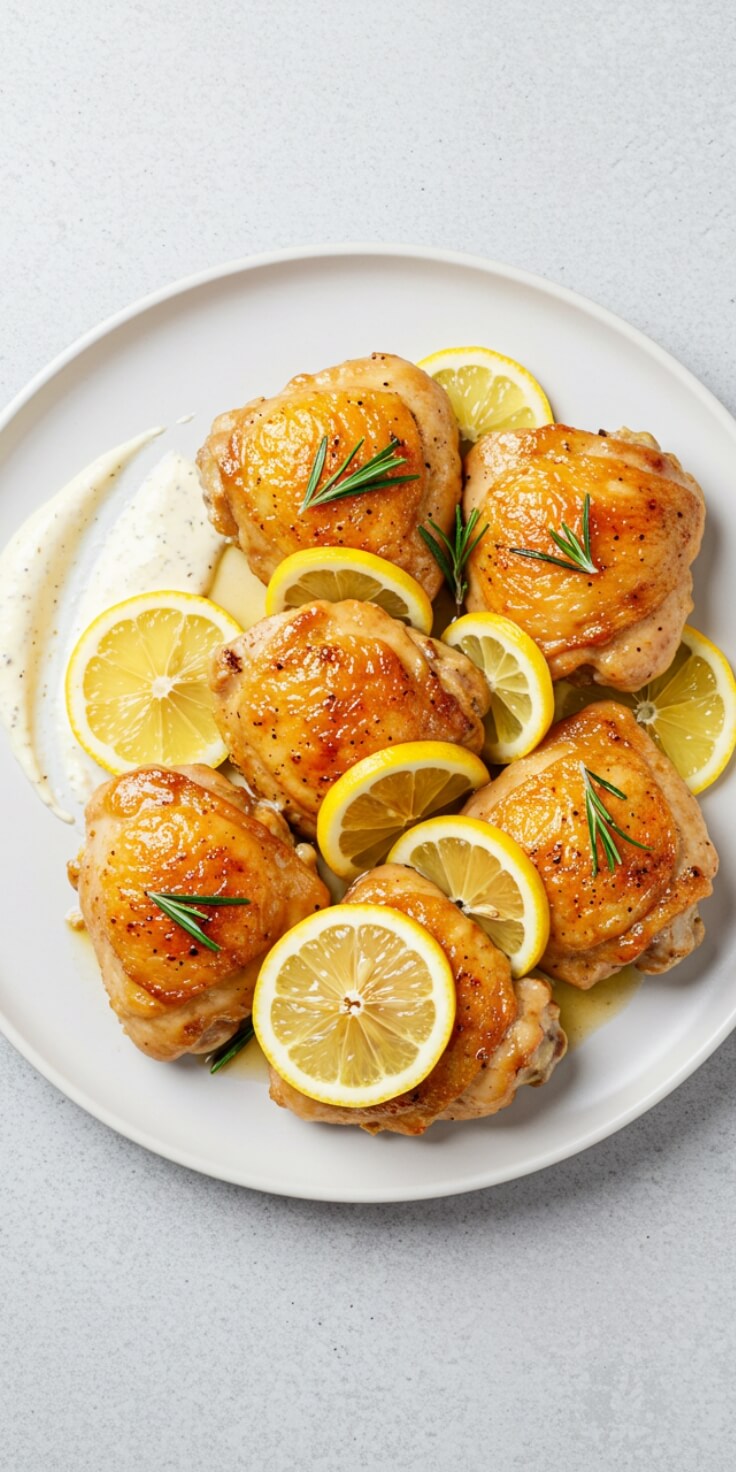 Tuscan Lemon Chicken Thighs – Juicy, Zesty & One-Pan Easy