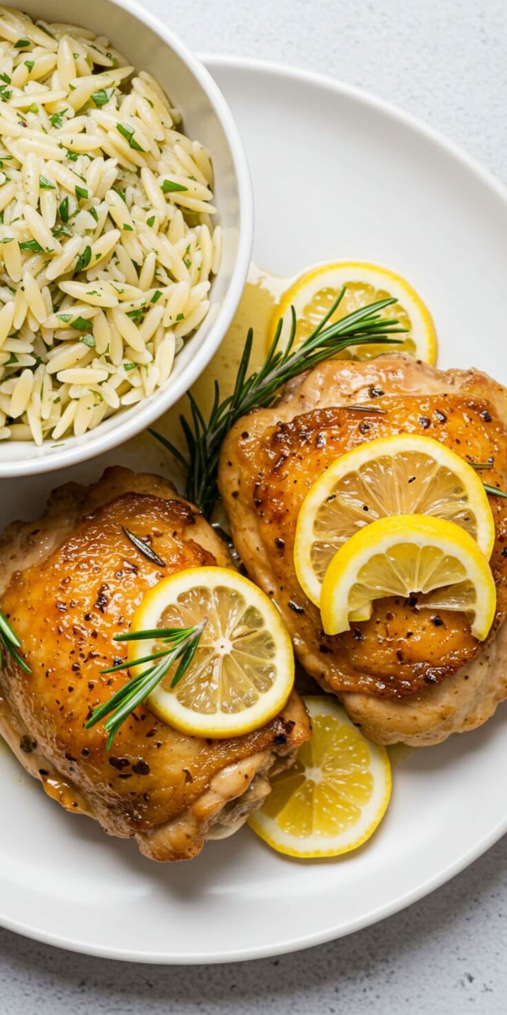 Tuscan Lemon Chicken Thighs – Juicy, Zesty & One-Pan Easy