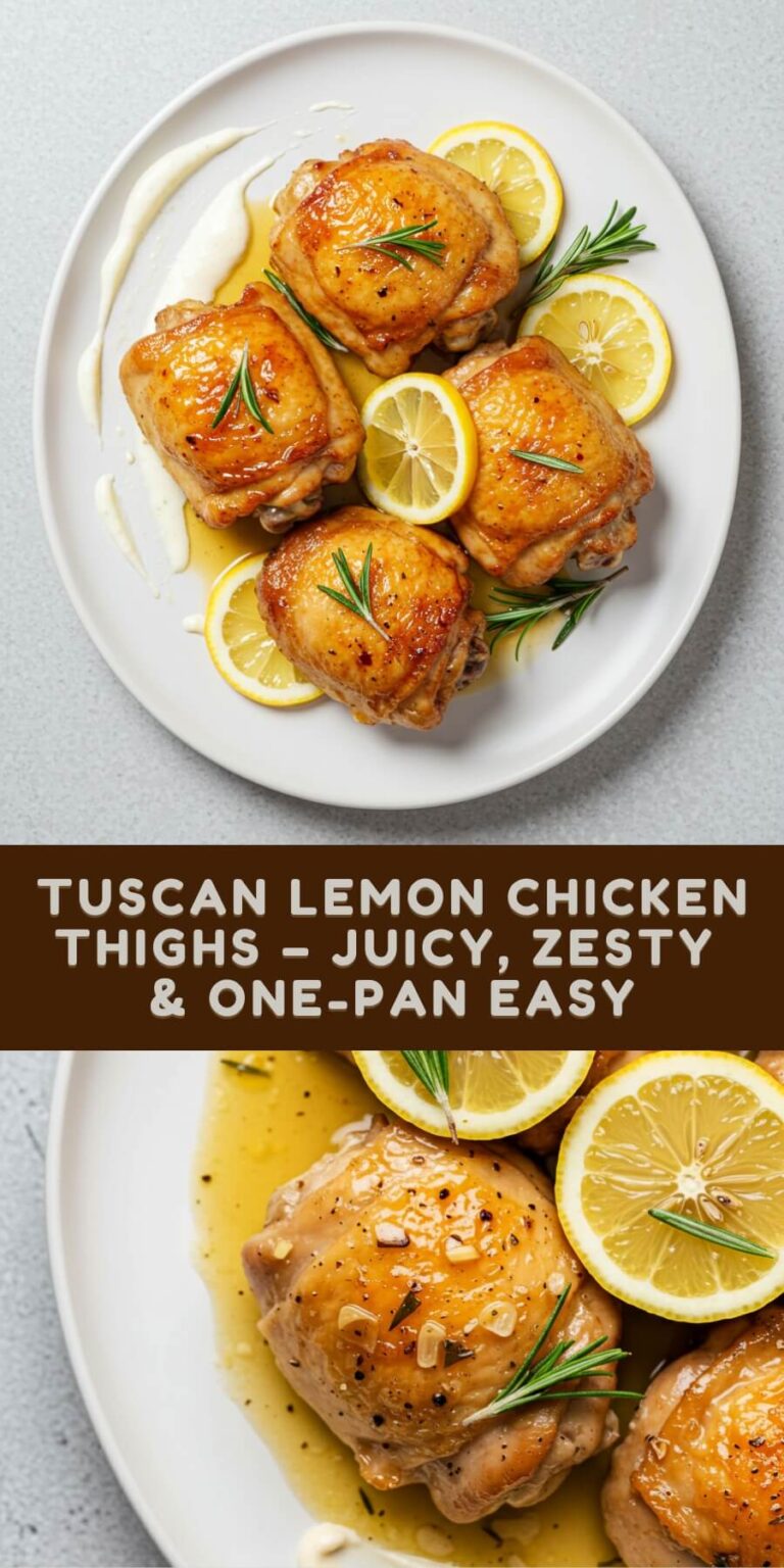 Tuscan Lemon Chicken Thighs – Juicy, Zesty & One-Pan Easy