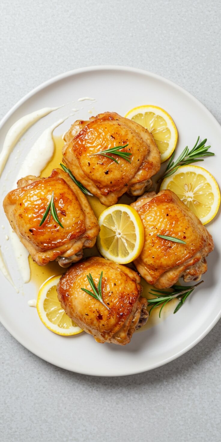 Tuscan Lemon Chicken Thighs – Juicy, Zesty & One-Pan Easy