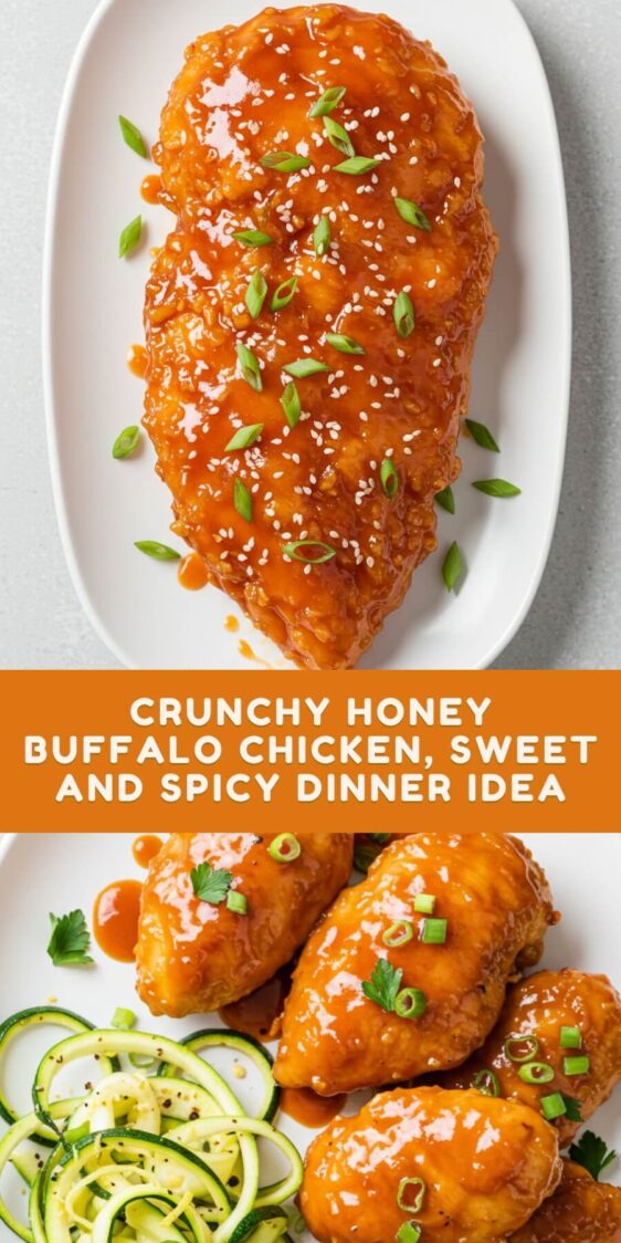 Crunchy Honey Buffalo Chicken, Sweet and Spicy Dinner Idea