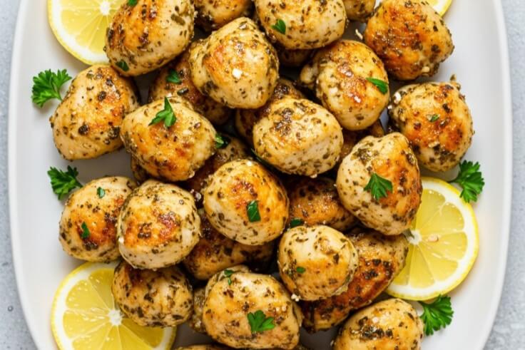 Garlic Lemon Greek Chicken Bites – Healthy and Delicious