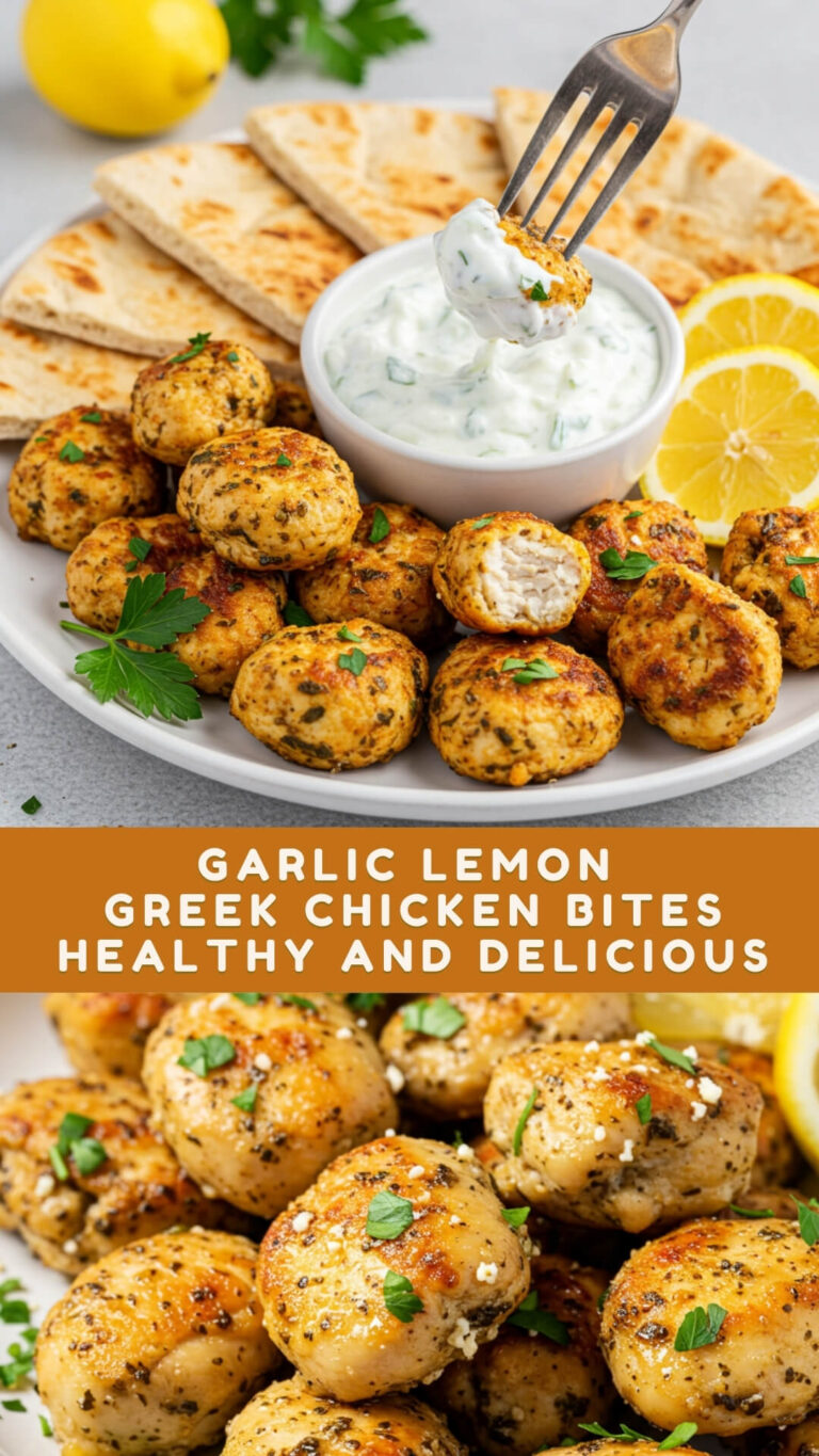 Garlic Lemon Greek Chicken Bites – Healthy and Delicious
