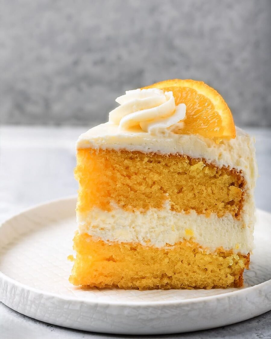 Orange Cake with Orange Cream Cheese Frosting 🍊🍰
