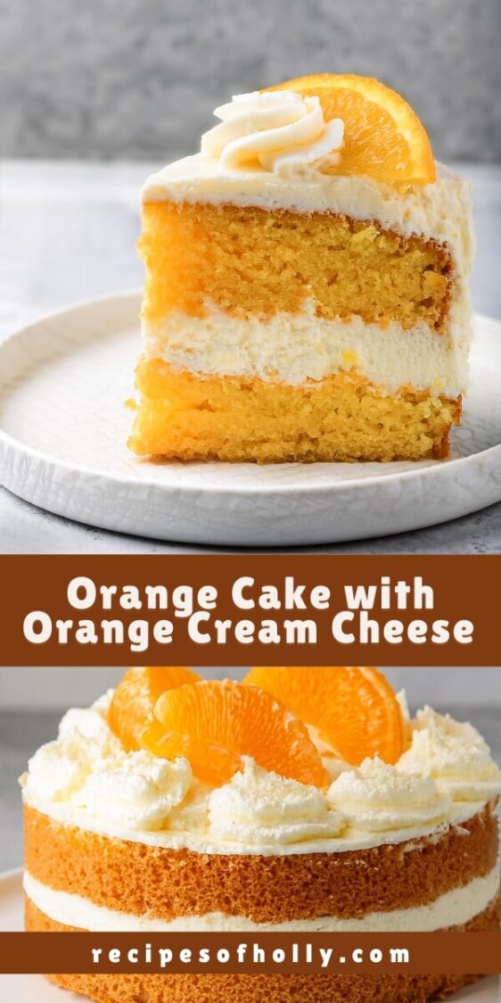 Orange Cake with Orange Cream Cheese Frosting 🍊🍰