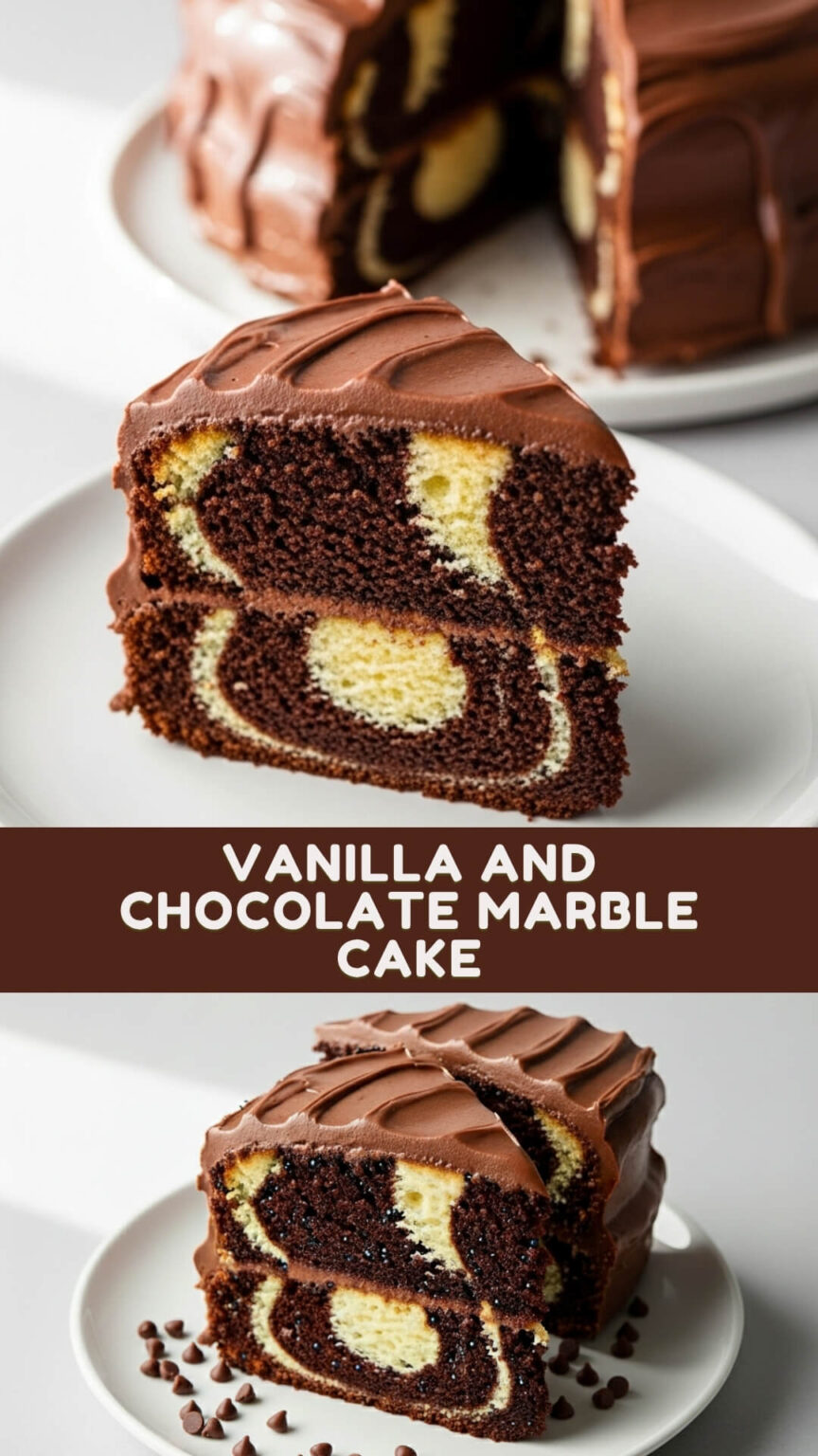 Vanilla and Chocolate Marble Cake